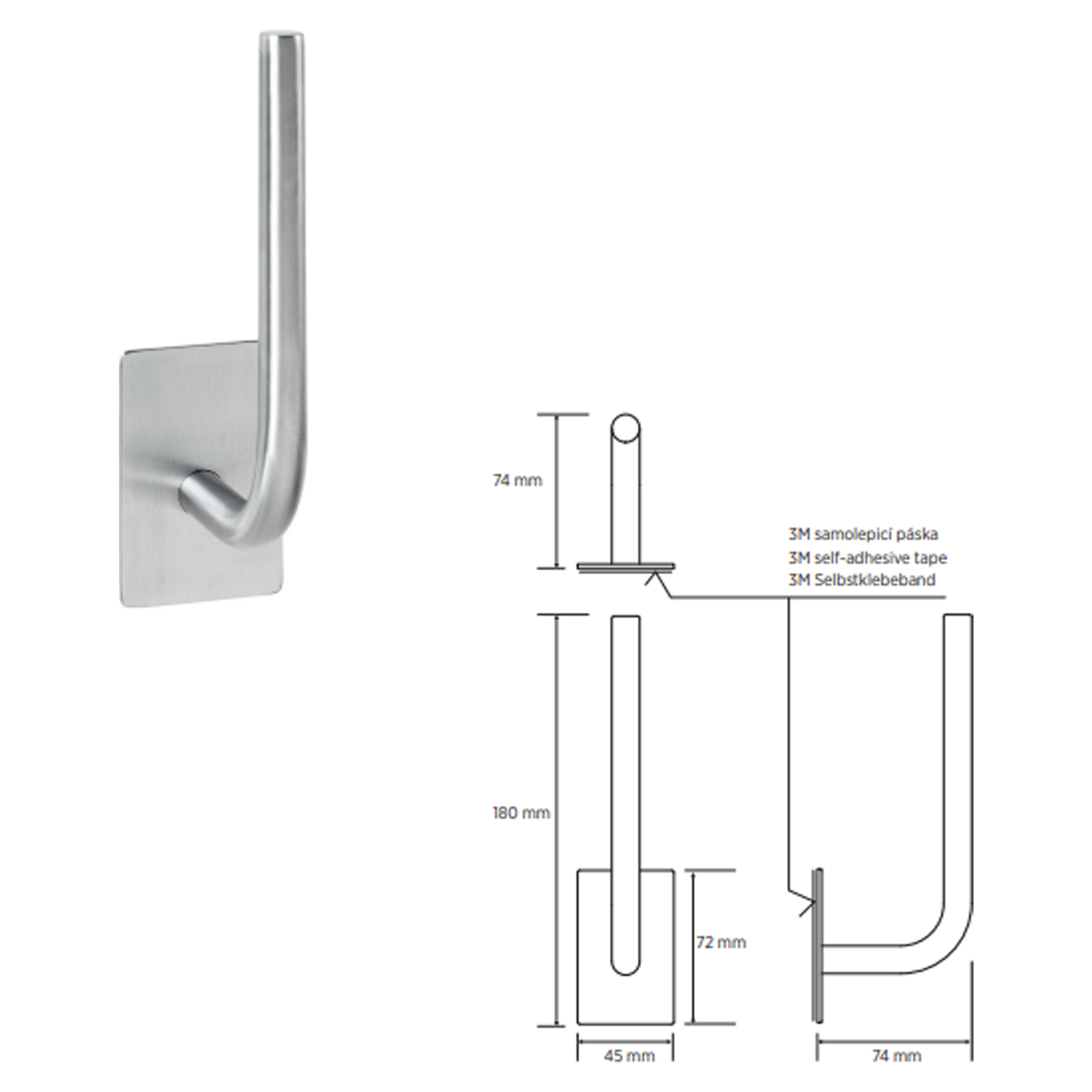 Toalettpappershållare för Reservrullar Civio Krom Matt