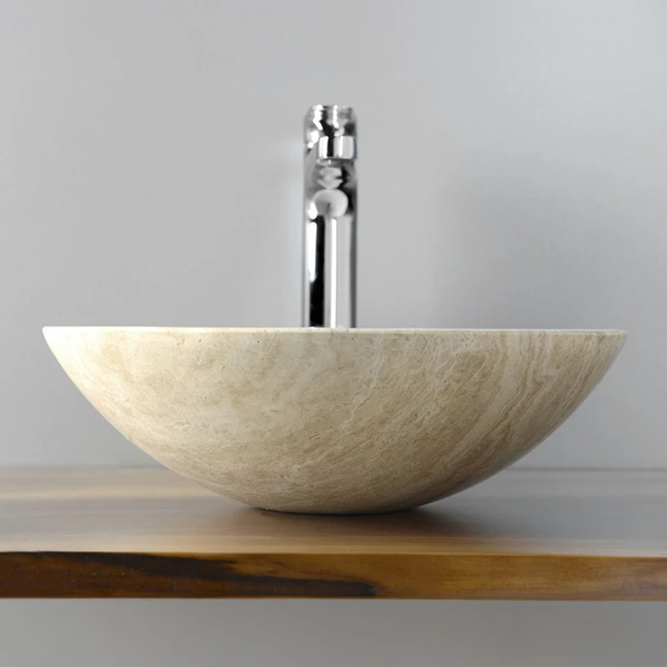 Tvättställ Ornella Beige Matt Rund Ø 40 cm | Hill Ceramic®