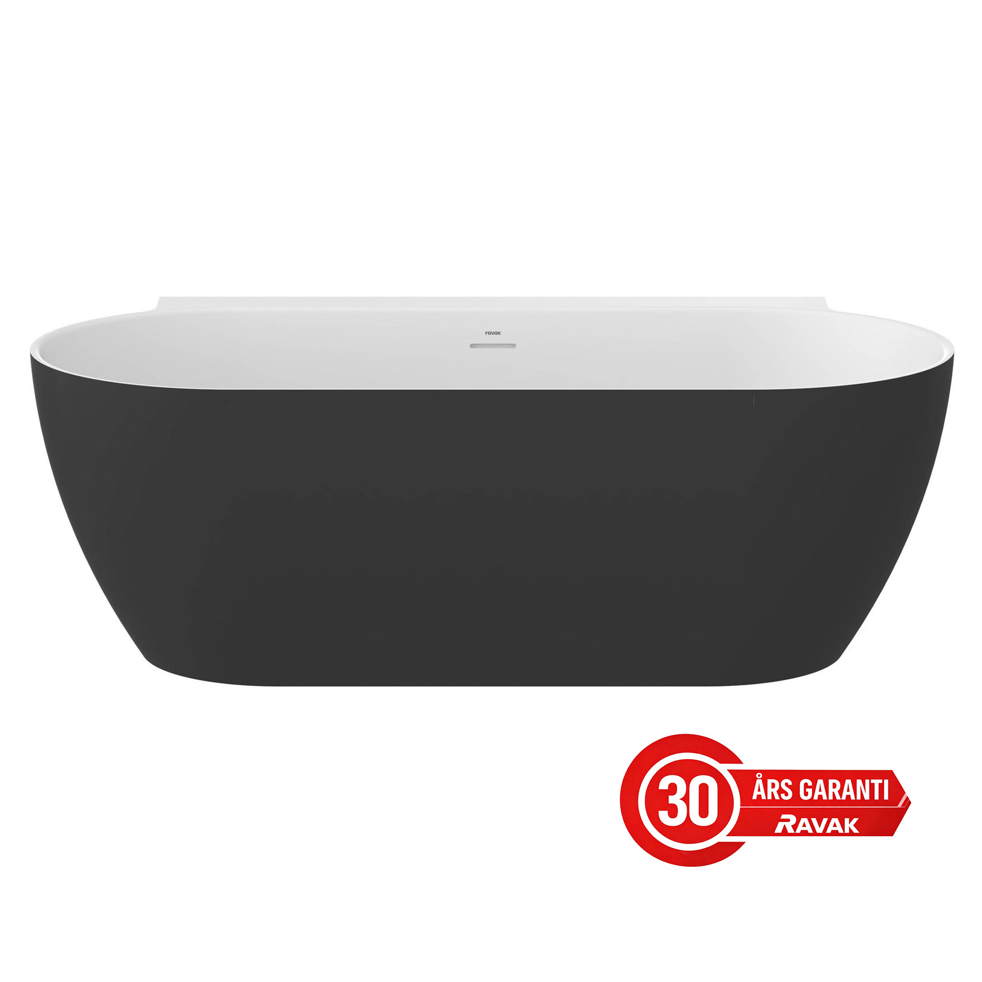 Ravak Väggbadkar Freedom Svart Matt 170x87 cm | Hill Ceramic®